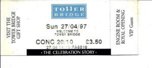 Admission Ticket: Tower Bridge (United Kingdom of Great Britain ...