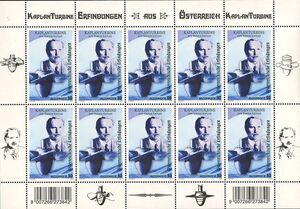 Stamp: Kaplan Turbine (1913) (Austria(Austrian inventions) Mi:AT 3456KB