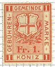Stamp: Koniz (Switzerland: Revenue Stamps(Revenue - Koniz) Col:CH-GEB ...