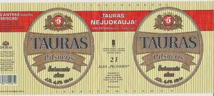 Drink Label: Tauras Pilsneris (Vilniaus Alus, LithuaniaCol:LT-BEER-000006