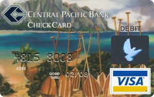 Bank Card: Check Card (Central Pacific Bank, United States of ...