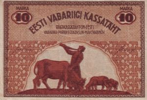 Banknote: 10 Marka (Estonia(1919-1920 Issue) Wor:P-46a