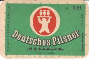 Drink Label: Deutsches Pilsner (VEB Stadtbrauerei Forst, Germany ...