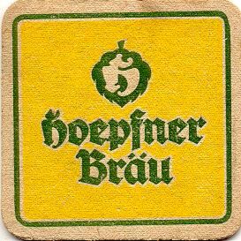 Sous-bock de bière: Hoepfner Bräu (Privatbrauerei Hoepfner GmbH & Co ...