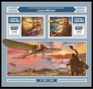 Stamp: 80th Anniversary of the Death of Louis Bleriot (Togo) (Louis ...