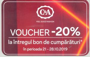 Gift Card: C&a (C&A, Romania(Limited hour) Col:RO-C&A-009