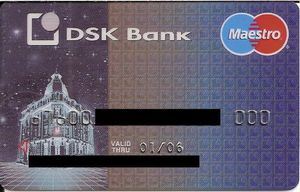 Bank Card: Dsk Bank Maestro - 04/01 (DSK Bank, BulgariaCol:BG-MS-0004.01