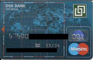 Bank Card: Dsk Bank Maestro World Blue - 06/04 (DSK Bank, BulgariaCol ...