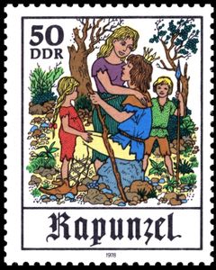 Stamp: Fairy Tales: Rapunzel (Germany, Democratic Republic (DDR)(Fairy ...