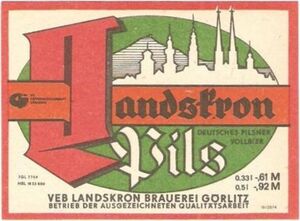 Drink Label: Landskron Pils (VEB Landskron Brauerei Görlitz, Germany ...