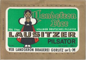 Drink Label: Lausitzer Pilsator (VEB Landskron Brauerei Görlitz ...