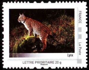 Stamp: Lynx (France: Personalized Stamps(Collector: The France I like ...