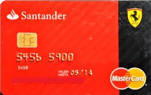 Bank Card: Santander Ferrari (Banco de Santander, SpainCol:ES-MC-0090.03