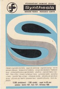Pocket Calendar: Synthesia (Czechoslovakia(Advertising) Col:CS-1974-Adv-002