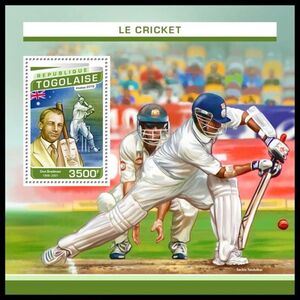Stamp: Cricket Player (Togo(Cricket (2016)) Mi:TG BL1369