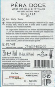 Drink Label: PÊra Doce (Herdade da Candeeira,Unipessoal,Lda ...