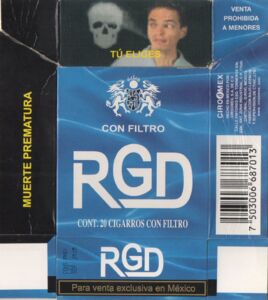 Paquete de Cigarrillos: RGD Blue (México) Col:MX-CT-0496