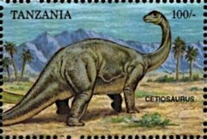 Stamp: Cetiosaurus (Tanzania(Prehistoric Animals (Series II)) Mi:TZ ...