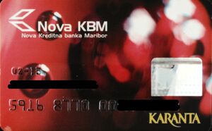 Bank Card: Karanta (Nova KBM, SloveniaCol:SI-GM-0024
