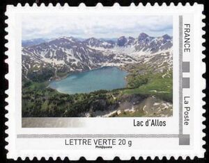 Stamp: Lac d'Allos (France: Personalized stamps(Collector: Between ...