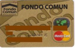Bank Card: FONDO COMUN (Banco Fondo Común, VenezuelaCol:VE-MC-0095.01
