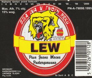 Drink Label: Lew (Browar Lwówek, PolandCol:PL-BEER-005568