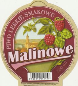 Drink Label: Malinowe piwo (Browar Lwówek, PolandCol:PL-BEER-005570