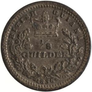 Coin: ⅛ Guilder (British Guiana) (British Guiana Standard Coinage) WCC:km22