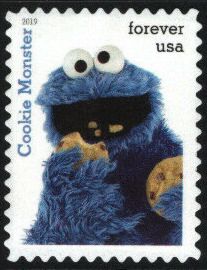 Stamp: Cookie Monster (United States of America(Sesame Street (2019 ...