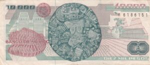 Banknote: 10,000 Pesos (Mexico(1985-1991 Issue) Wor:P-90a.8