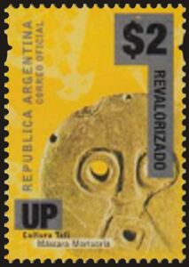 Stamp: Tafi Culture, Funerary Mask - Surcharged (Argentina(Argentine ...