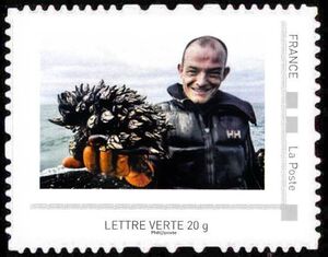 Stamp: Mussel Fisherman (France: Personalized stamps(Collector ...
