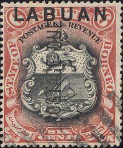 Stamp: Arms of North Borneo overprinted "POSTAGE DUE" (Labuan(Postage due stamps) Sn:GB-LB J5b ...