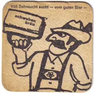 Beer Coaster: Schwaben-Bräu (Bier-Brauerei Robert Leicht, Germany ...