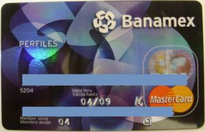 Cartões de bancos: Banamex Perfiles (Banamex, MéxicoCol:MX-MC-0005
