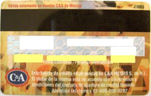 Bank Card: C&A (C&A, Mexico) Col:MX-GM-0004