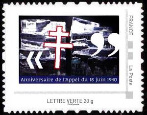 Stamp: June 18 appeal, 75th Anniv. (France: Personalized stamps ...