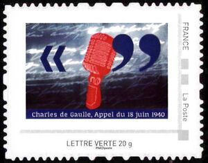 Stamp: June 18 appeal, 75th Anniv. (France: Personalized stamps ...