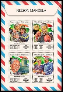 Stamp: Nelson Mandela (Togo(Nelson Mandela (2017)) Mi:TG 8527-8530KB,Yt ...