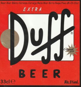 Drink Label: Duff Beer (Browar Piotrków Trybunalski, PolandCol:PL-BEER-005725
