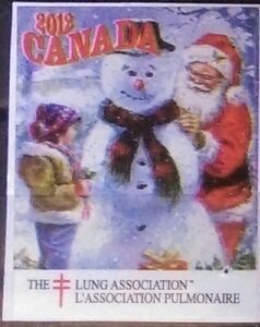 Stamp: Lung Association Christmas Snowman Santa and Child (Canada ...