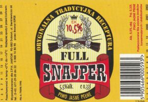 Etikete pića: Snajper Full (Browar Piotrków Trybunalski, PoljskaCol:PL ...