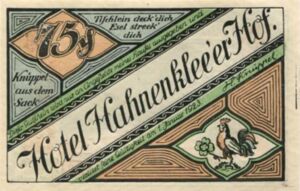 Banknote: 75 Pfennig (German Notgeld(Hahnenklee) GrM:501.1-3/6