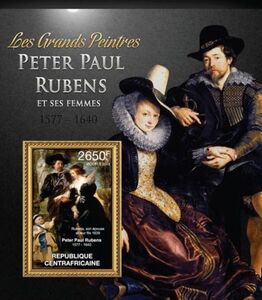 切手: Peter Paul Rubens (中央アフリカ共和国(Paintings by Peter Paul Rubens) Mi:CF BL990,Yt:CF BF496 📮