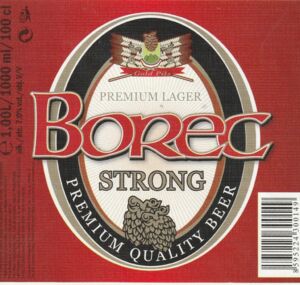 Drink Label: Borec Strong (Browar Połczyn Zdrój, PolandCol:PL-BEER-005927