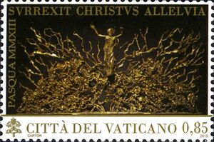 Stamp: Resurrection of Christ, by Pericle Fazzini (Vatican City(Easter ...