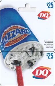 Gift Card: Blizzard (DairyQueen, Canada(DairyQueen) Col:Ca-DQ-FD60922a