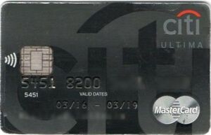 Bank Card: Citi ULTIMA (Citibank, RussiaCol:RU-MC-0605.02
