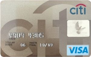 Tarjeta de Banco: VISA Gold (Citibank, EspañaCol:ES-VI-0061.04