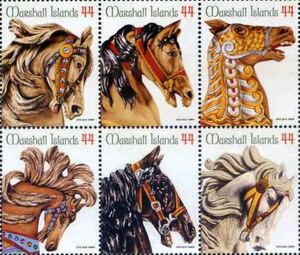 Stamp: Carousel Horses (Marshall Islands(Carousel Horses) Mi:MH 2631 ...